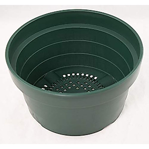 4 Gr Japanese Heavy Duty Round Plastic Bonsai / Succulent Pot 8.25"x 8.25"x 4.5"