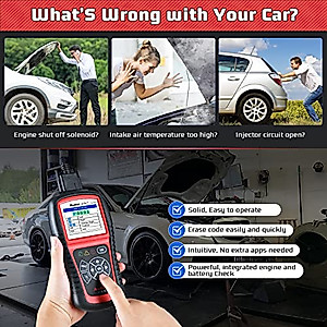 Autel AutoLink AL519 OBD2 Scanner Enhanced Mode 6 Car Diagnostic Tool Check Engine Code Reader CAN Scan Tool, Advanced Ver. of AL319