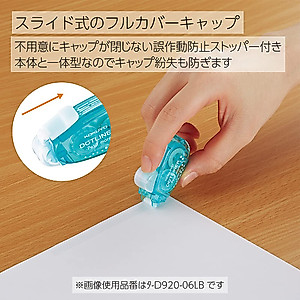 KOKUYO Tape Glue Dotliner, Double Sided Tape Roller for Crafts, Glue Tape Runner, 6mm Wide Adhesive Tape for Scrapbooking, 26 feet, 3 Pieces (Blue/Red/Green), Japan Import