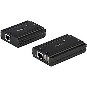 StarTech.com 4-Port USB 2.0 Extender Hub Over Single CAT5e/CAT6 Ethernet Cable (RJ45) - 330ft (100m) - USB Extender Hub Adapter Kit - Metal Housing - Externally Powered - 480 Mbps, TAA