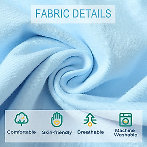 CybNemo Newborn Baby Boy Sleeper Gift Set Little Bro Nightgown Stripe Long Sleeve Infant Sleepwear Outfit Sky Blue