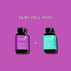 HUM Wing Man Daily Liver Detox Supplement - Milk Thistle Enhances Detoxification & Supports Regeneration + Dandelion Root & Artichoke Leaf Extract Promote Overall Liver Health (60 Vegan Capsules)