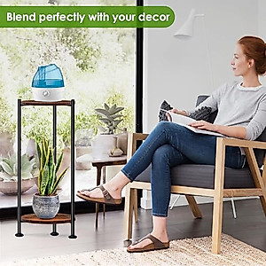 Lilybud--lily Plant Stand Indoor Outdoor, 30'' Tall Plant Stands for Indoor Plants, Heavy Duty Indoor Plant Stands, 2 Tier Flower Stand for Living Room, Balcony, Deck