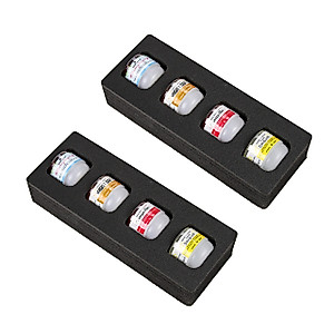 Polar Whale 2 Cocktail Capsule Drawer Organizers Tray Insert Compatible with Keurig DrinkWorks Pods for Kitchen Home Bar Party Waterproof Washable Black Foam 4 Compartment 4.5 x 11.75 Inches