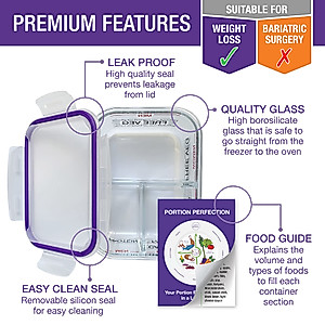Kit-n-Karry Portion Control Containers with Lunch Bag Included - Lunchbox, Stackable Snack Containers, Insulated Pail, Ice Brick, Portable Cutlery Kit, Dressing Container and Napkin