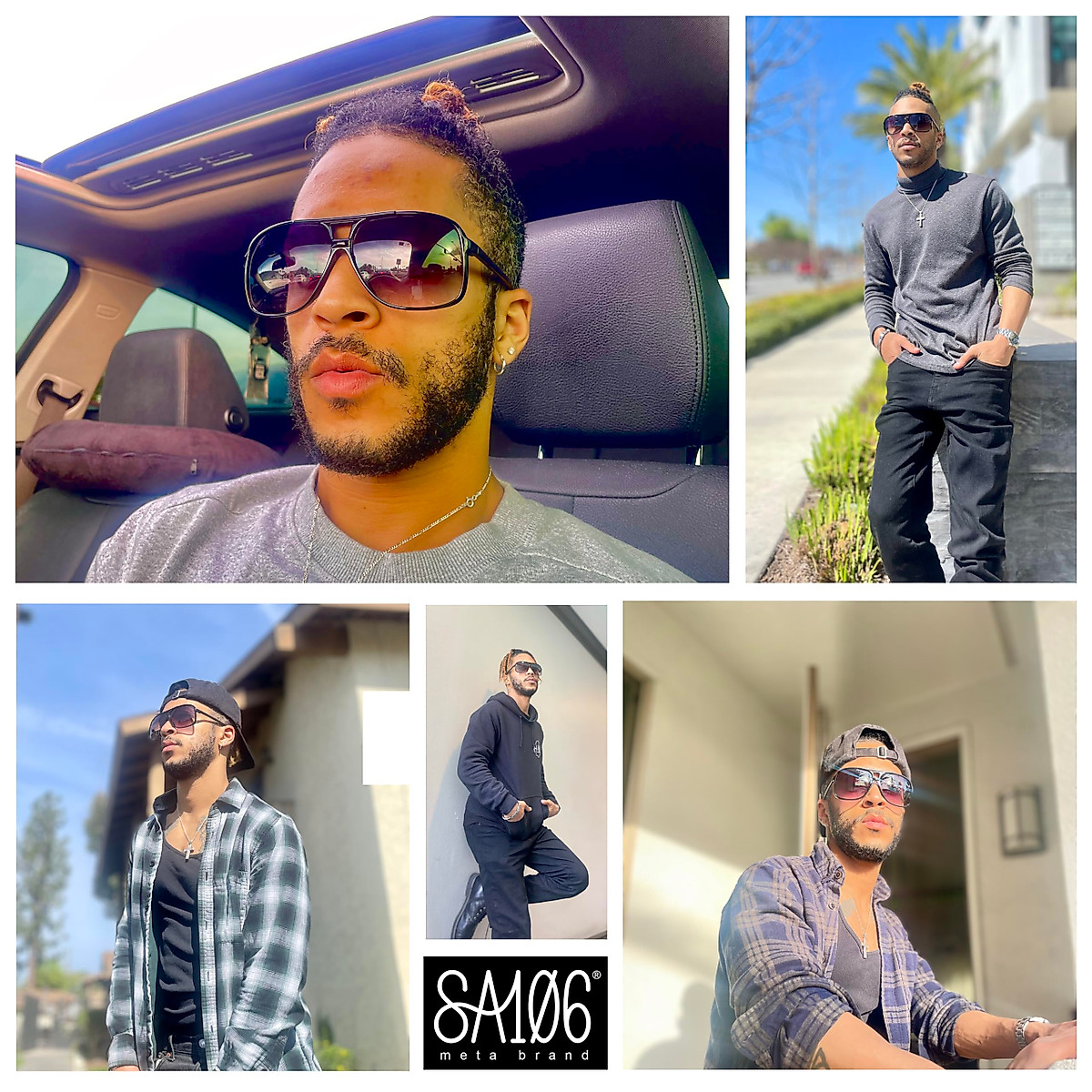 SA106 Oversize Large Thin Plastic Racer Mens Sport Sunglasses Black