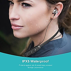 blueear Bluetooth Headphones, Wireless Headphones IPX6 Waterproof Earphones,Bluetooth 5.2 Fast Pairing,16 Hours Playtime,CVC 6.0 Noise Cancelling Mic Earbuds for Gym Running Outdoor Sports