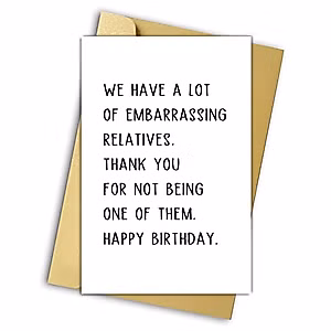Hilarious Happy Birthday Gifts for Cousin,Joke Bday Card for Sister,Relatives Bday Card,Cute Birthday Card for Brother,Birthday Merchandise Aunty Uncle…
