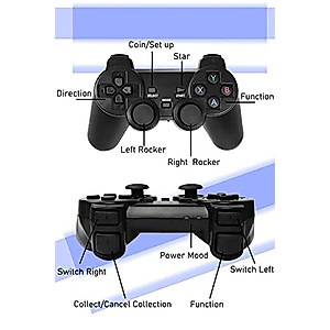 Apriluna Retro Game Console Wireless HDMI Output System，Built in 10000+ Classic Handheld Games 2.4G Wireless Controllers, 9 Emulator Consoles