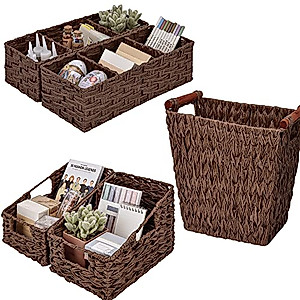 GRANNY SAYS Bundle of 3 Sets Wicker Storage Baskets