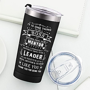 CGMIBAS Boss Gifts for Women Men, Boss Coffee Tumbler Mug, Mug for Boss Insulated Cup, Birthday Retirement Gifts for Boss, 20 oz Double Wall Vacuum Boss Stainless Steel Travel Mug