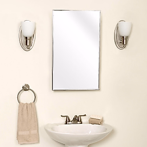 Zenith Products 105, Stainless Steel Framed Medicine Cabinet, 16 in x 26 in