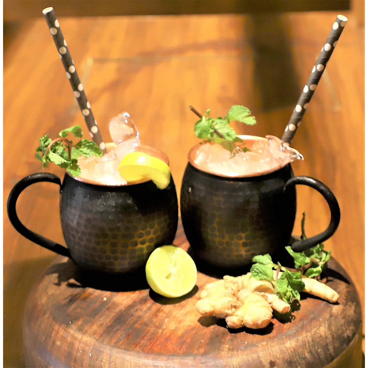 Staglife Black Moscow Mule Copper Mugs, 16 Oz [Set of 2] Antique Black Moscow Mule Copper Mugs, 16 Oz [Set of 2]