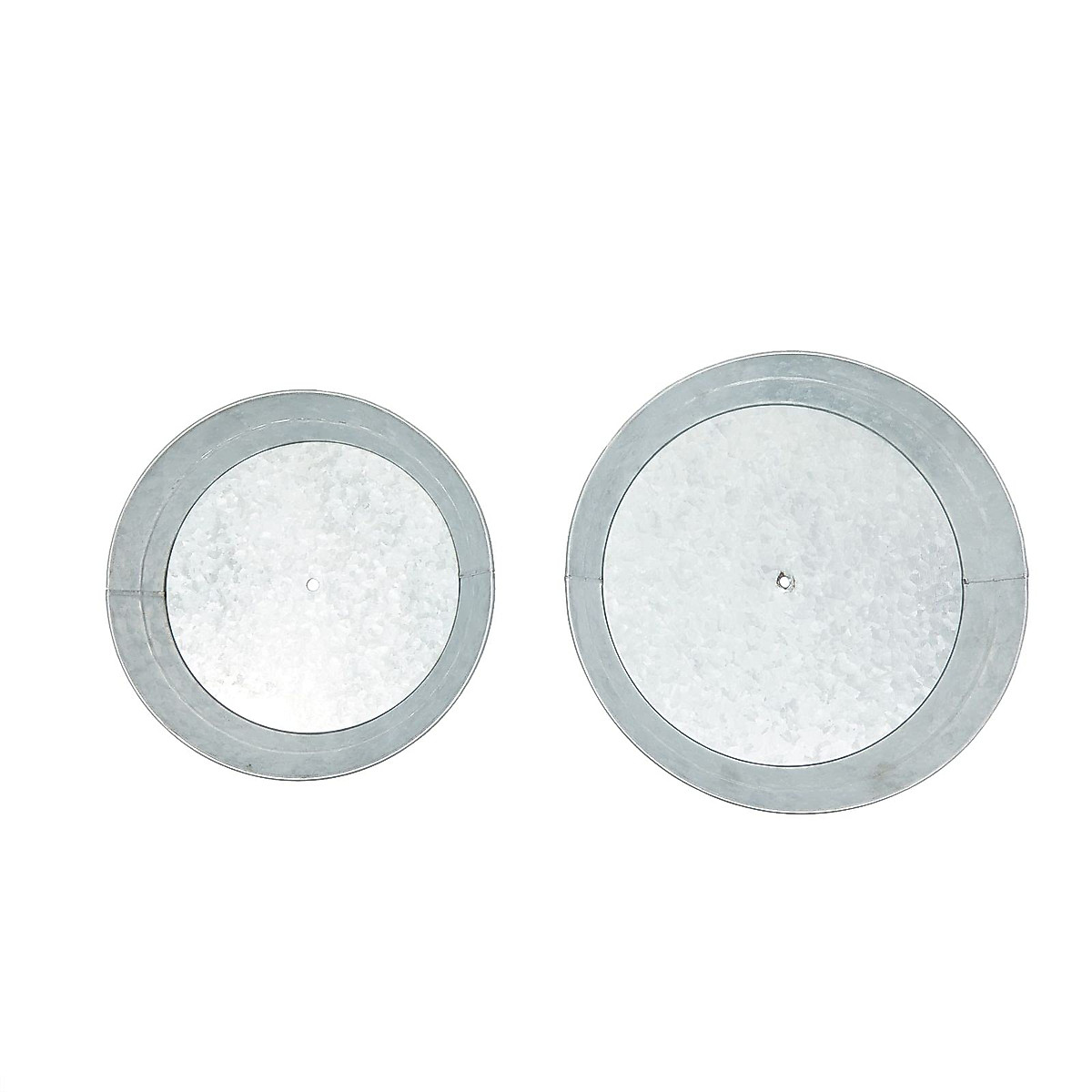 Rustic 2 Tier Galvanized Serving Tray, Farmhouse Kitchen Decor (12 x 13.5 In)