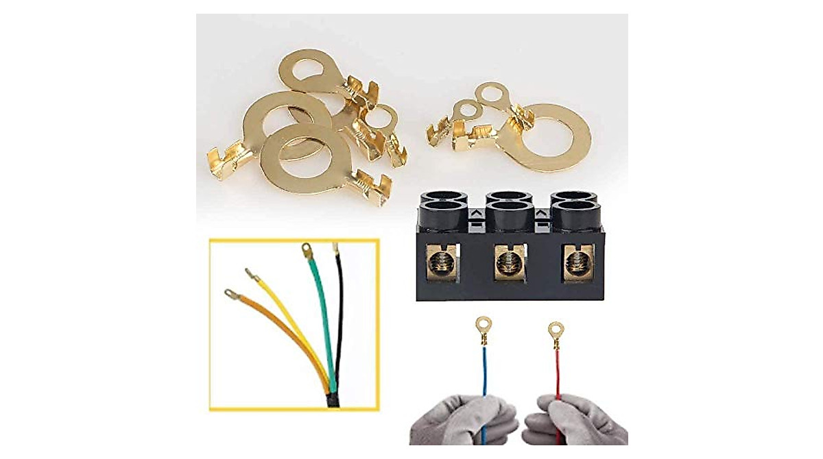 150pc Copper Ring Terminals Kit - Cable Lugs & Connectors