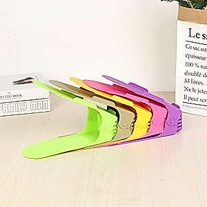 Bonlting 8pcs Shoe Slots Organizer Adjustable Shoe Stacker Double Layer Stack Shoe Holder Space Saver Shoe Rack Storage Shoe Stacker for Closet Organization