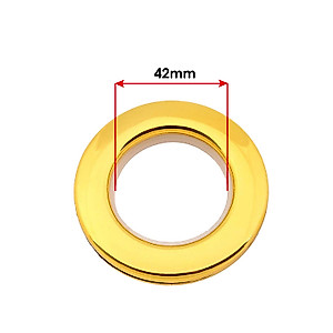 Trimming Shop Curtain Eyelets Plastic Round Grommet Rings Clips for Window, Door, Room Curtains & Drapes, DIY Drapery Supplies, Backdrop Attachment (Gold, 10pcs)