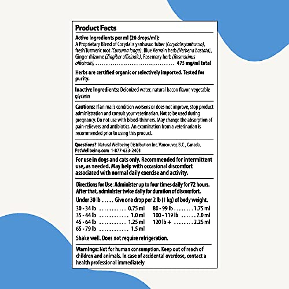 Pet Wellbeing Comfort Gold for Cats - Vet-Formulated - Supports Feline Physical Comfort - Natural Herbal Supplement 2 oz (59 ml)