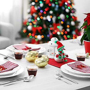 JOLLY CHEF 5 oz 100 Pack Small Glitter Disposable Cups, Glitter Plastic Cups, Disposable Plastic Shot Glasses Perfect for Parties Halloween Thanksgiving Christmas