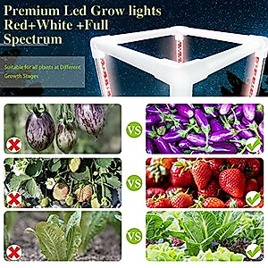 Tower Garden Hydroponics Growing System,Indoor Vertical Garden 2.0 with Double Layer 8 Sections LED Timed Grow Light,5 PCS Nursery Germination Kit Including 2Pcs Smart Plug,Water Level,Pouring Funnel
