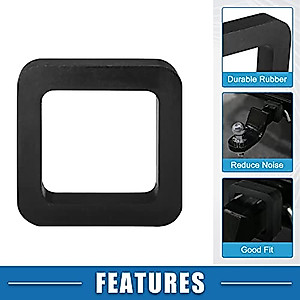A ABSOPRO Hitch Receiver Silencer Pads 2 Inch Noise Reduction Muffler Pads for Car Adjustable Ball Mounts Rubber Black (Set of 5)