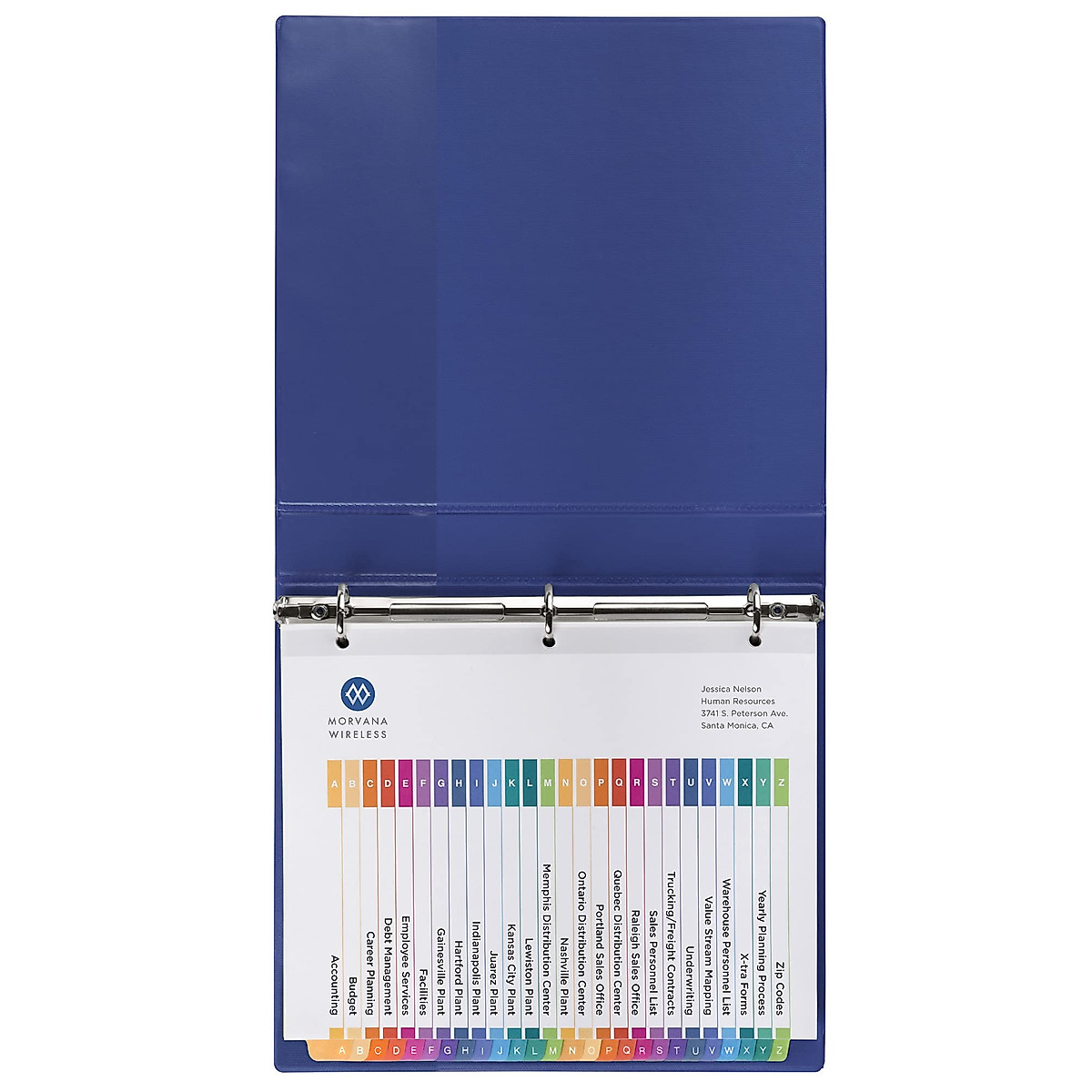 Avery A-Z Tab Dividers for 3 Ring Binders, Customizable Table of Contents, Multicolor Tabs, 1 Set (11125)