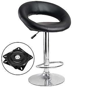 MANCHAP 4 PCS 6 Inch Bar Stool Swivel Plate Replacement, Ball Bearing Seat Swivel Base Mount Plate for Bar Stool, Swivel Chair or Recliner, Black