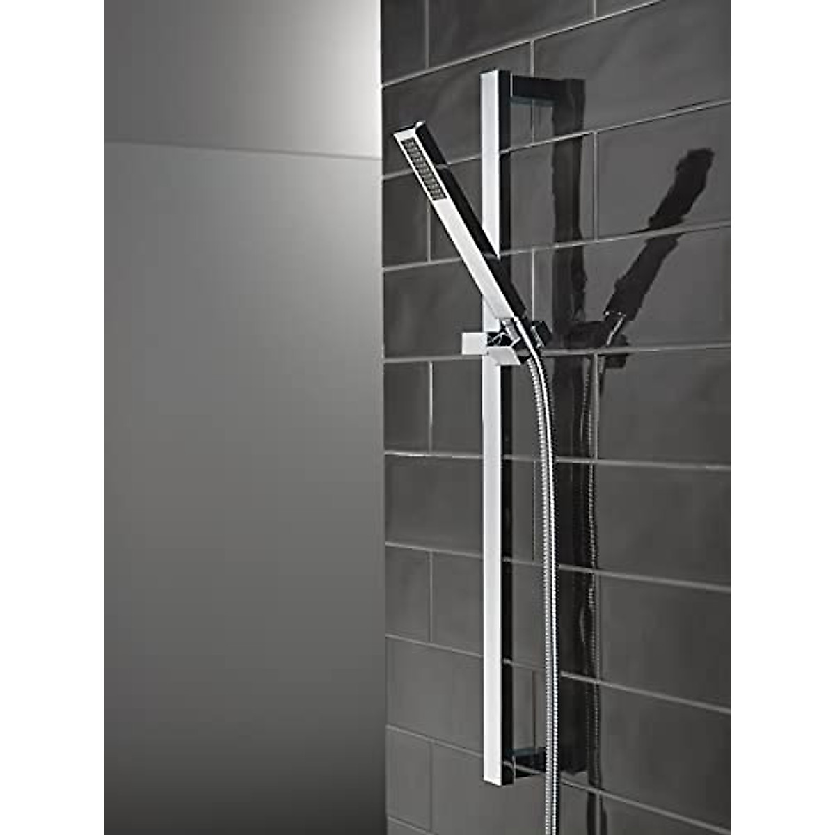 Delta Faucet Vero Single-Spray Touch-Clean Wall-Mount Slide Bar Hand Held Shower with Hose, Chrome 57530