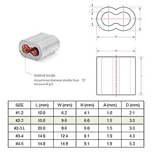 FenceMate Aluminum Alloy Crimp Loop Sleeves #2-3 to Splice & Join Metallic Wires or Wire Ropes, Tempered, Gritted with Super Holding Force on High Tensile Wires Used in Fencing & Hanging, 100pcs/Pack