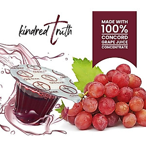 Easy Open 50 Count Pre-filled Communion Cups and Wafer Set by Kindred Truth with Communion Bread and Juice Included - by Kindred Truth