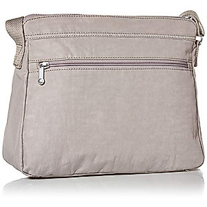 Kipling womens WomenÂ’s Aisling Bag, Lightweight Everyday Purse, Nylon Shoulder Crossbody Bag, Grey Gris, 12 L x 8.87 H 4 D US