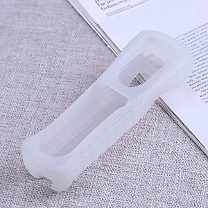 2Set Silicone Rubber Protective Skin Case Cover with Wrist Strap Replacewment for Wii Remote Controller（White）