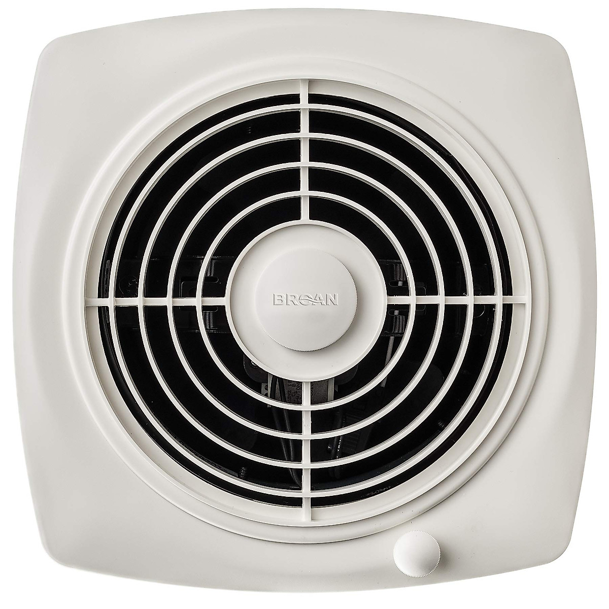 Broan-NuTone 509S Through-the-Wall Ventilation Fan, White Cover, On/Off Switch, 200 CFM, 8.5 Sones & 512M Through-the-Wall Ventilation Fan White Cover, 6-Inch 70 CFM 6.0 Sones