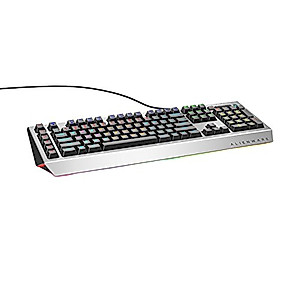 Dell Alienware Pro Gaming Mechanical Keyboard AW768 - AlienFX 16.8M RGB 13 zone-based Lighting - 15 programmable macro key functions, Silver