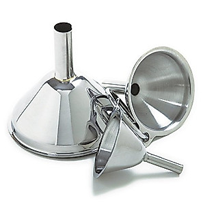 Norpro Stainless Steel Funnels, Set of 3, Silver