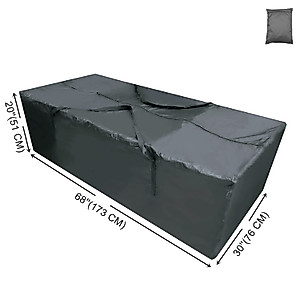 EASYMALL Outdoor Cushion Storage Bag Waterproof 2 Pack, Upgrade 68 Inch Outdoor Cushion Bag, Patio Cushion Storage Bag, Outdoor Patio Cushion Storage Bag for Patio Furniture