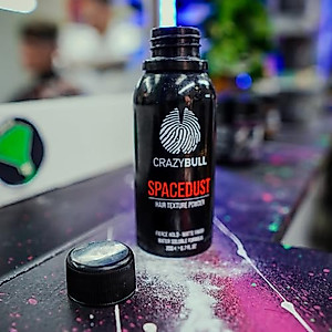 CrazyBull Hair Space Dust Hair Texture Powder - Vegan Friendly Hair Powder for Men - Lightweight Hair Powder for Short-Medium Hair - 0.7 oz