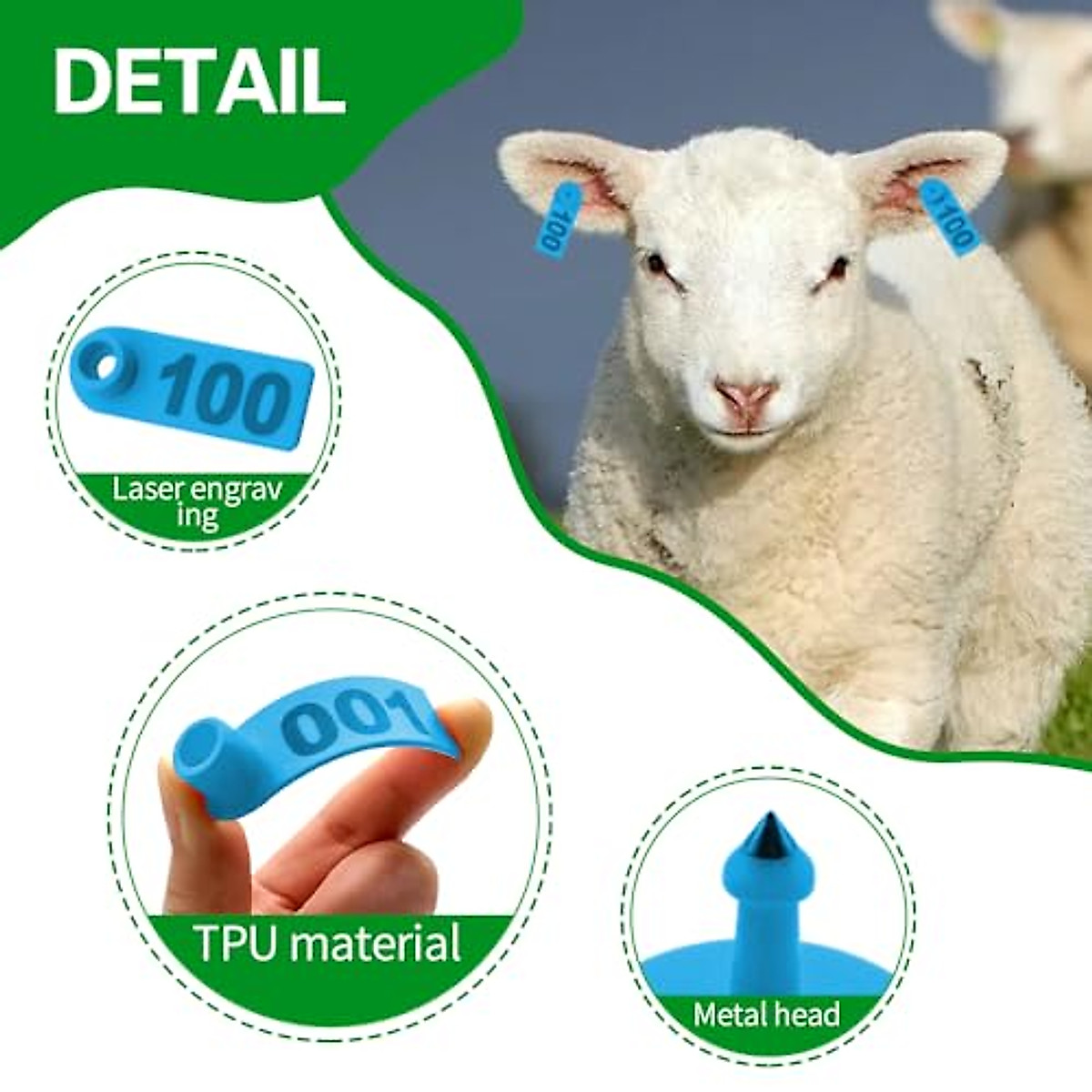 Sheep Ear Tag Marker Applicator - Convenient Livestock Tool