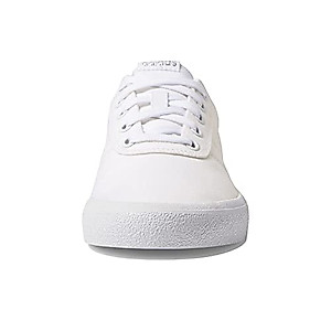 adidas Women's Vulc Raid3r Skate Shoe, White/White/Silver Metallic, 8
