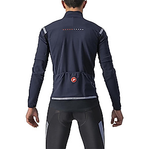 Castelli Perfetto Ros Convertible Jacket - Men's Belgian Blue/Silver Gray, M