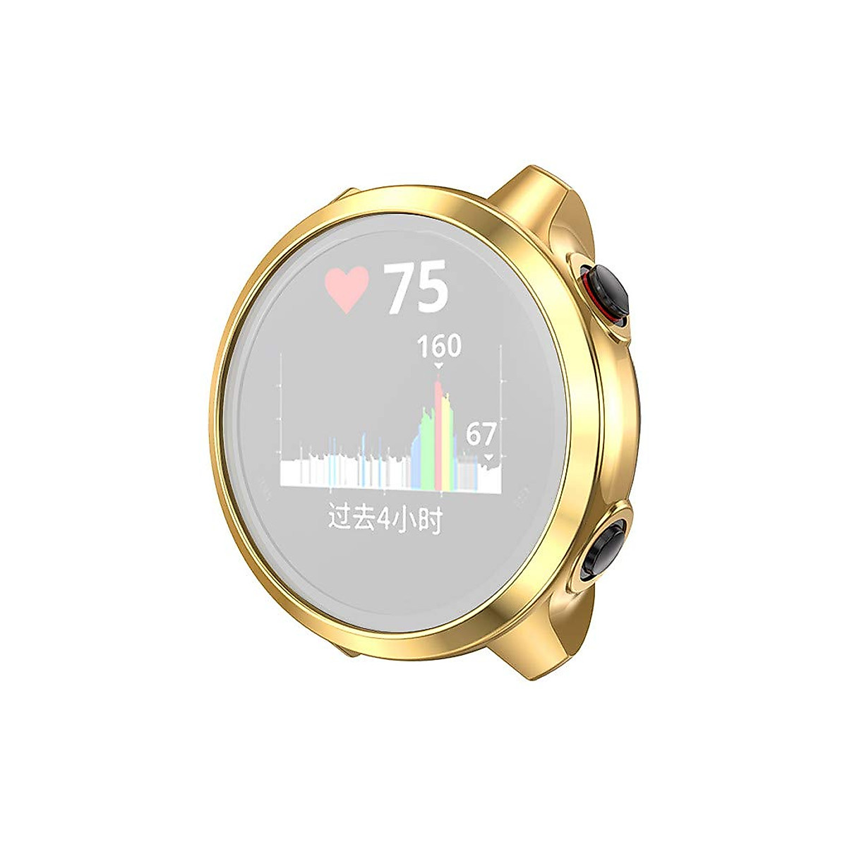 Shan-S Case for Garmin Forerunner 245/245M,Ultra-Slim Electroplate Transparent Soft TPU Protective Case Cover Replacement Plated Protect Shell Watch Accessories Bumper Frame