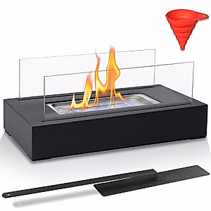 Poofzy Table Top Firepit Outdoor, Indoor Fire Pit Tabletop, Portable Tabletop Fireplace Bowl for Livingroom Porch Decorations Patio Backyard Decor Valentines Day Housewarming Gifts Birthday Gifts