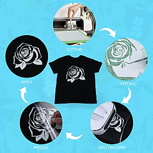 HTVRONT Rainbow White Glitter Heat Transfer Vinyl Roll - 10" x 10 FT White Glitter Iron on Vinyl, White Glitter HTV Vinyl for Shirts - Easy to Cut & Weed