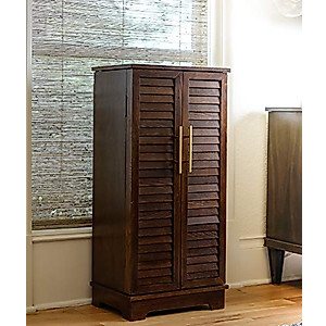 Alveare Home Port Fully Locking Jewelry Armoire, Chocolate
