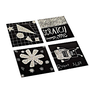 BESTING Rainbow Scratch Mini Art Notes 300 Sheets Scratch Off Paper Cards with 6 Wooden Stylus for Kids Arts Craft Kits for Girls Boys Games Party Favors Birthday Halloween (SP300)