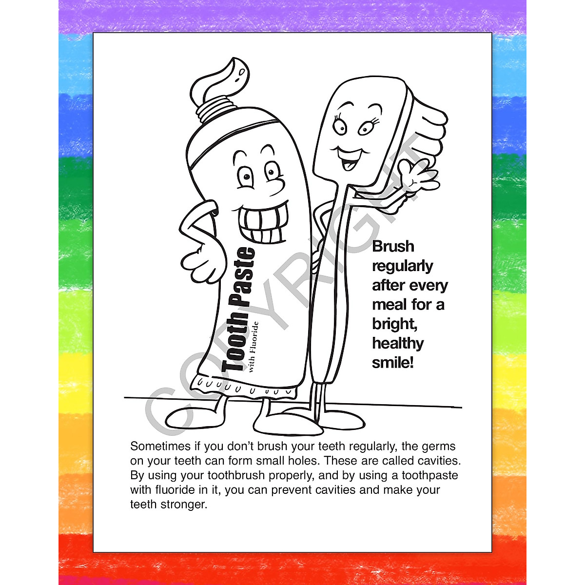 ZOCO - Always Have a Healthy Smile - Coloring Books (25 Bulk Pack, Without Crayons) - Dentist Toys for Kids - Dental Office Gifts