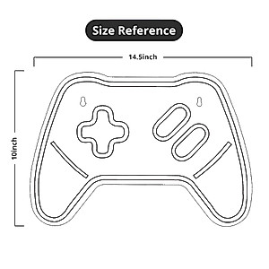 Lumoonosity Game Controller Neon Signs – Gamepad/Game Remote Neon Sign for Video/PC Gamer, Teen Boys' Gift - Game Zone LED Signs for Wall, Bedroom, Game Room Decor - Cool Gaming Console Neon Light