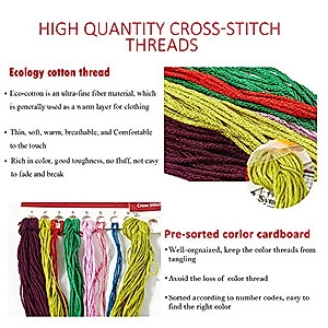 Stamped Cross Stitch Kits Counted Kit Cross-Stitching Pattern for Home Decor, 14CT Pre-Printed Fabric Embroidery Crafts Needlepoint Kit -Landscape Out of The Window 21.3"×14.6"