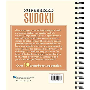 Brain Games - Large Print Sudoku (Orange)
