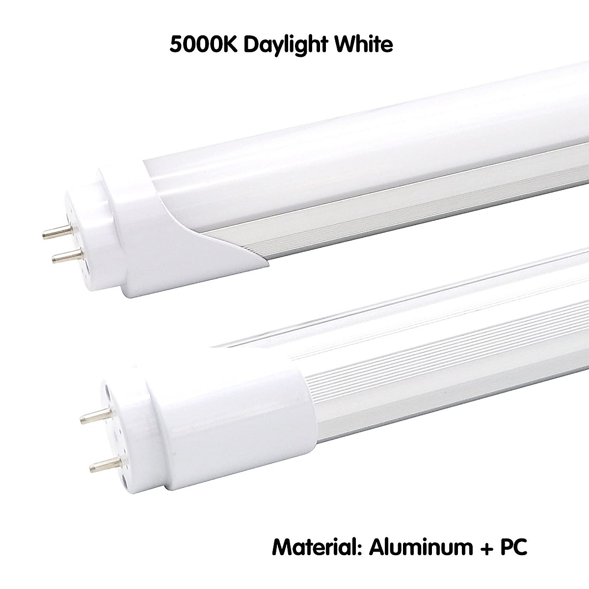 T8 T10 T12 2FT LED Light Tube - 8W LED Replacement for 24 inch Fluorescent Bulb, 20W Equivalent, 1120Lm, 5000K Daylight White, Ballast Bypass, Dual-End Powered, Frosted Cover (Pack of 4)